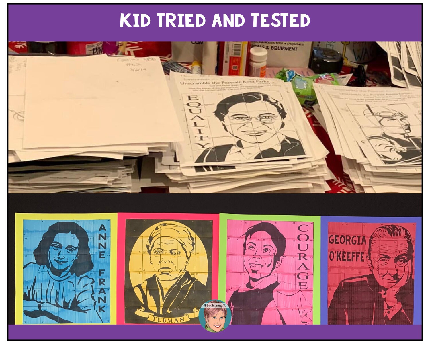 Women's History Month Activity for Kids: Unscramble the Famous Faces ...