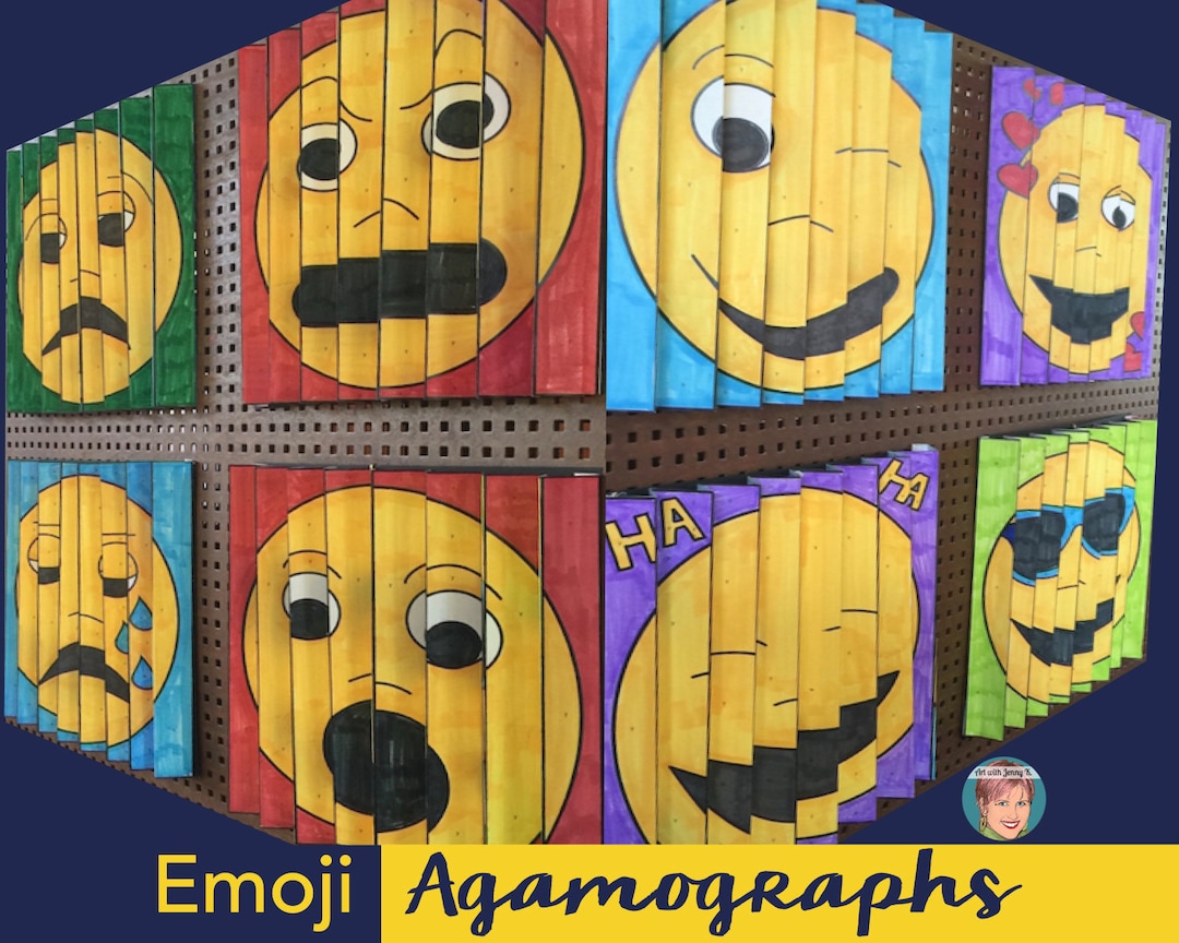 Emoji Agamograph Printables + Writing Prompts | Fun Back to School Art ...