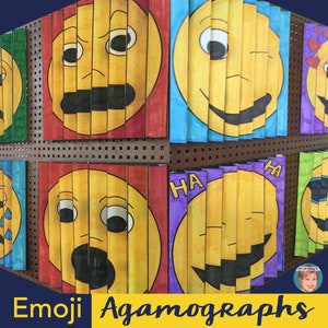 Emoji Agamograph Printables + Writing Prompts | Fun Back to School Art ...
