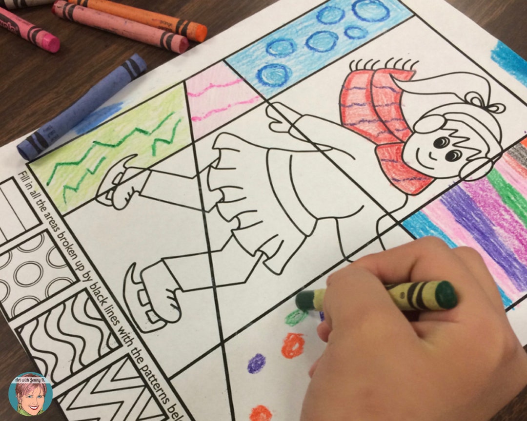 Printable "pop Art" Winter Coloring Pages + Writing | No Prep Print and ...