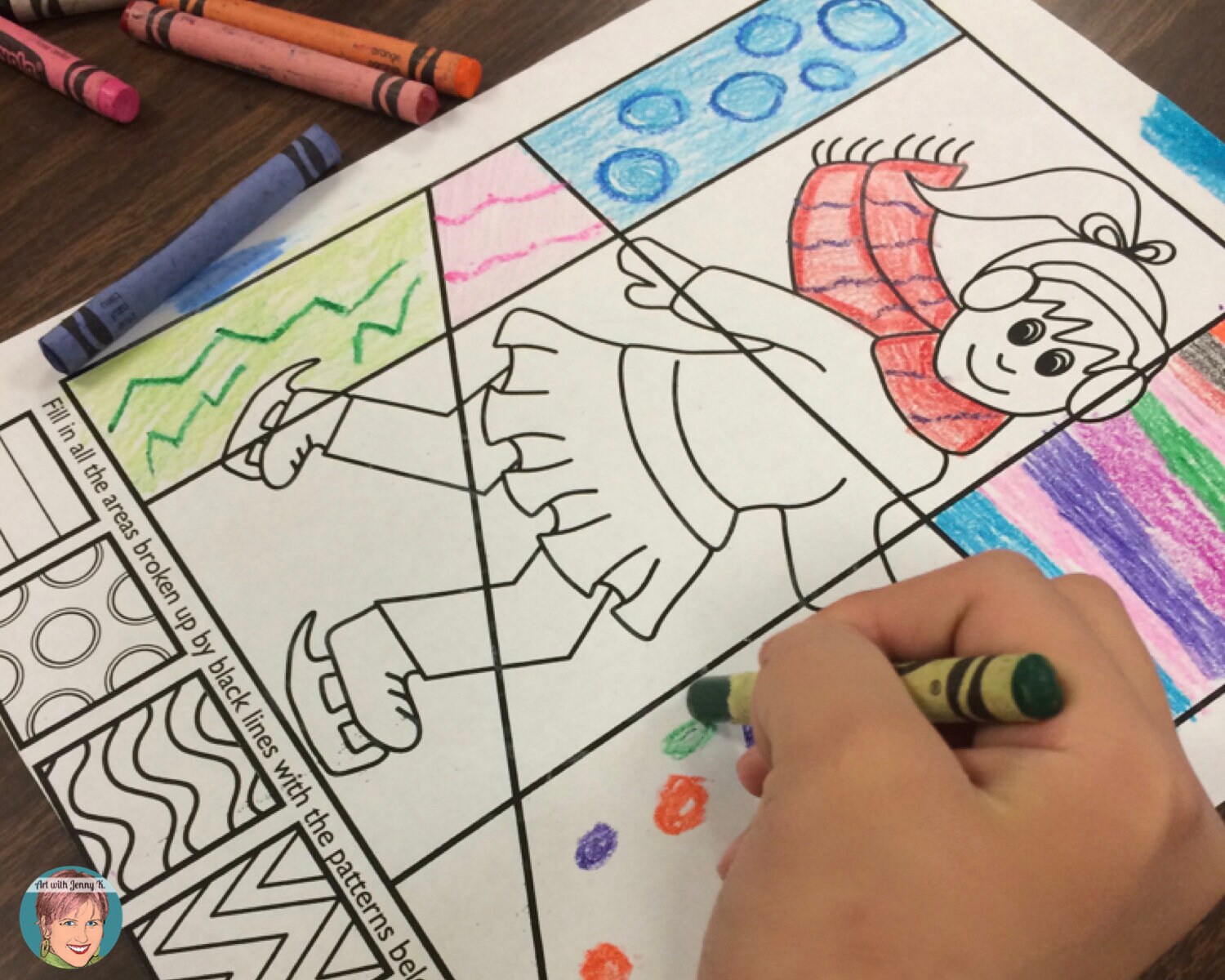 Printable "pop Art" Winter Coloring Pages + Writing | No Prep Print and ...