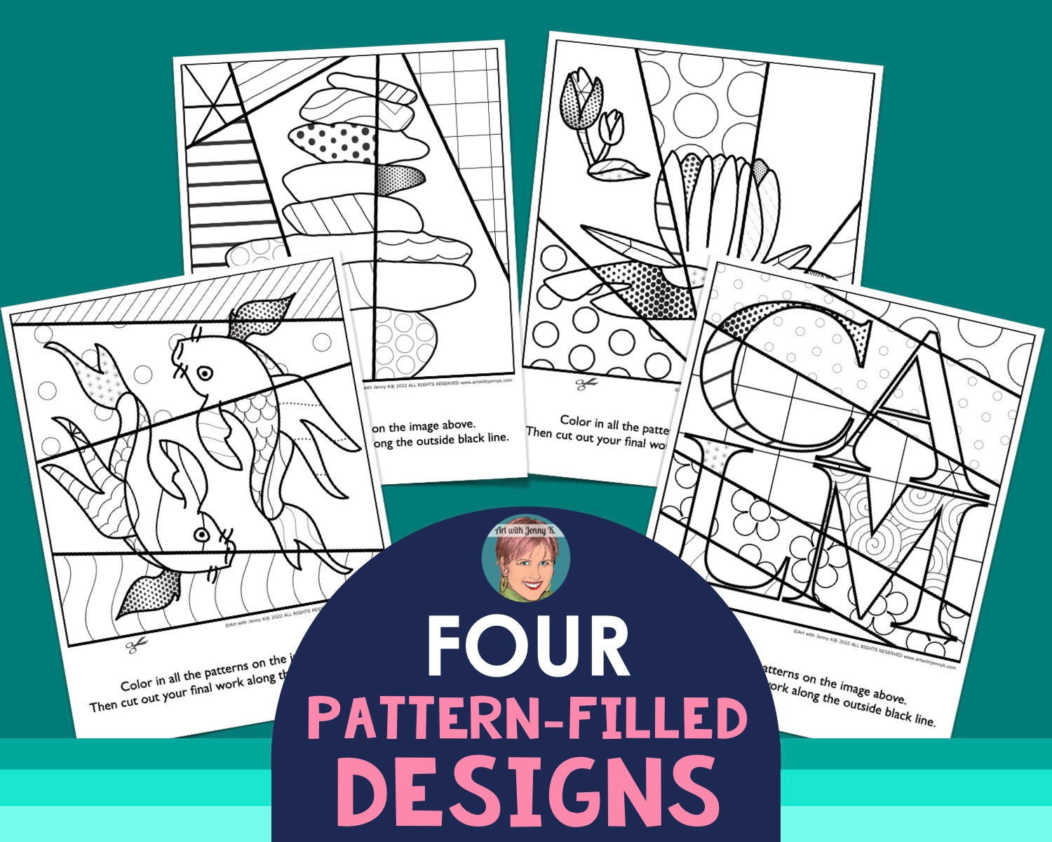 Printable Pop Art Calming Corner Coloring Pages Writing No Prep Print ...