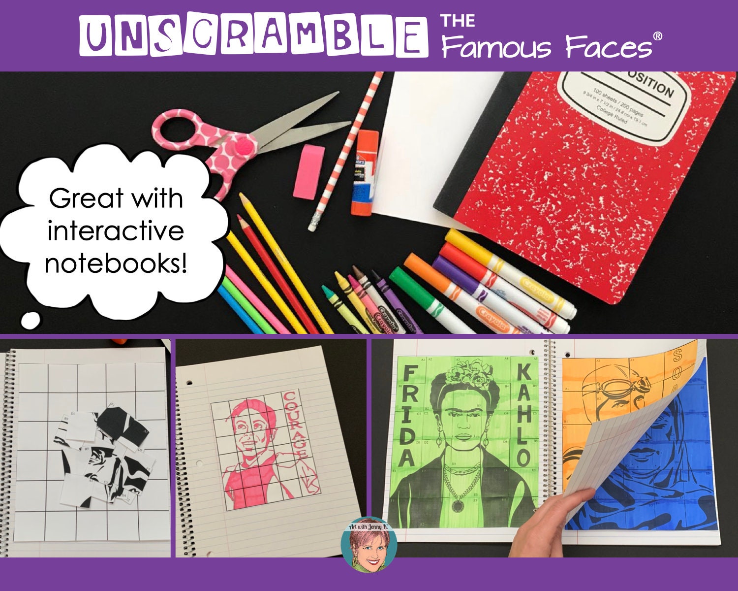 Women's History Month Activity for Kids: Unscramble the Famous Faces ...