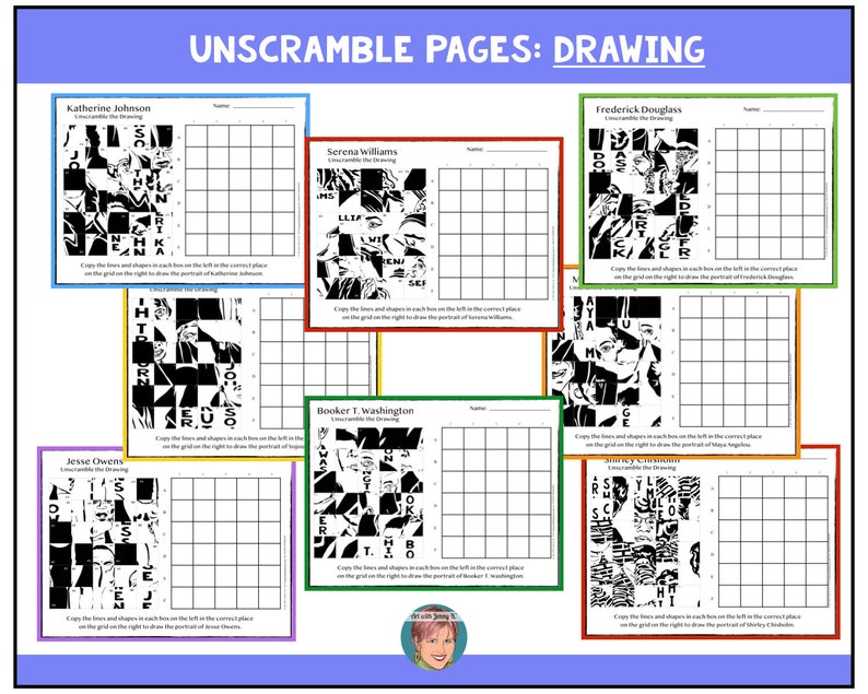 Printable Black History Month Activity for Kids | Unscramble the Famous ...