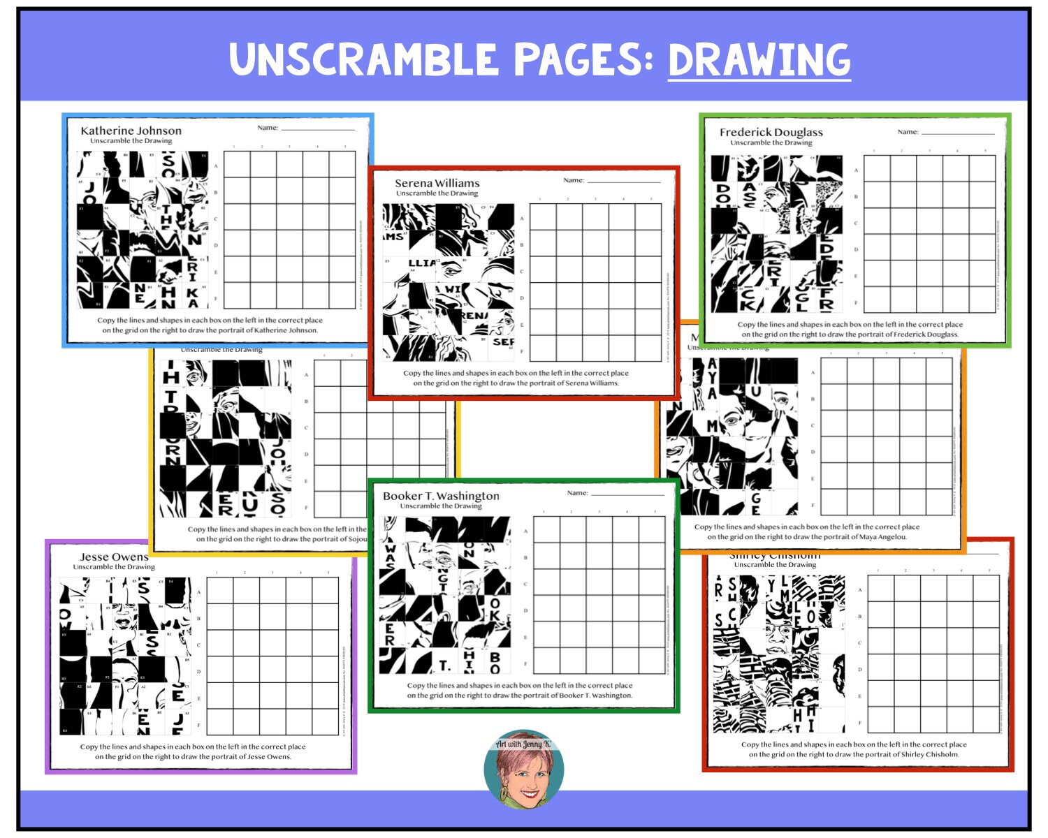 Black History Month Activity for Kids: Unscramble the Famous Faces® of ...