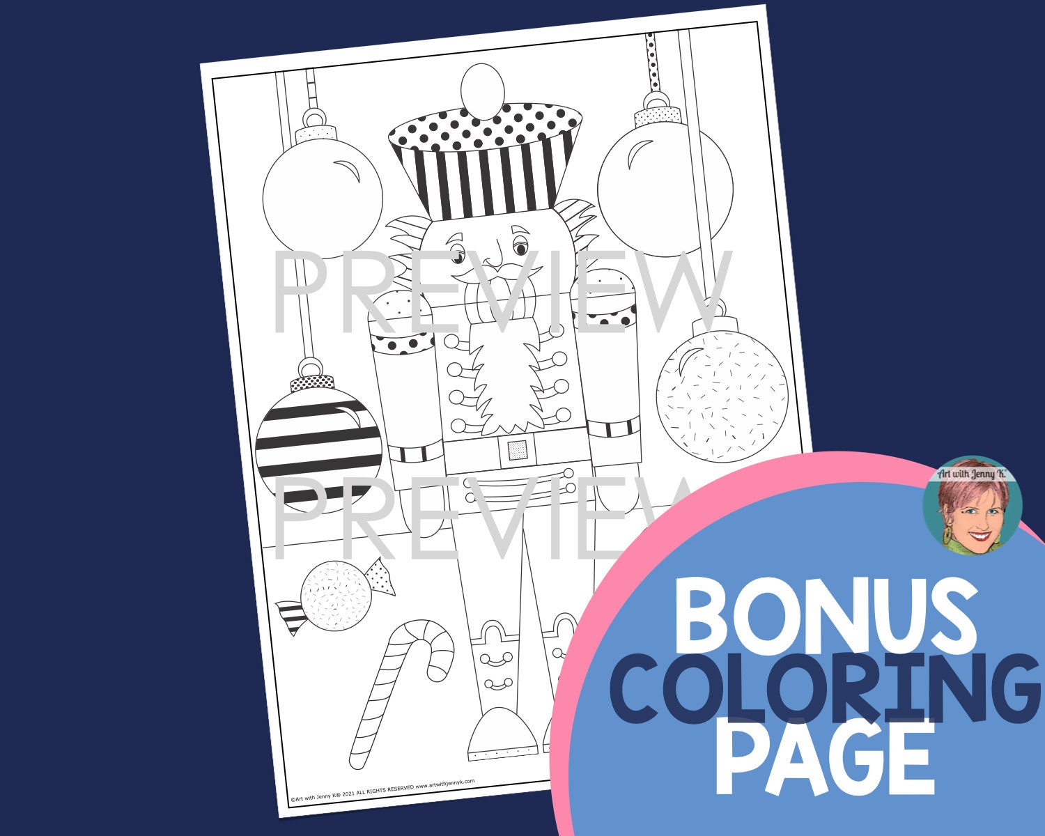 Printable Pop Art Holiday Nutcracker Collaborative Door Decor Poster ...