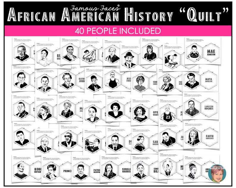 Black History Month Craft Activity for Kids: Collaborative Biographical ...