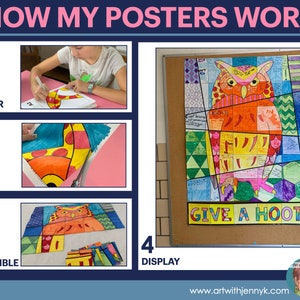 Printable Pop Art Owl Collaborative Poster | Fun "give a Hoot" Activity ...