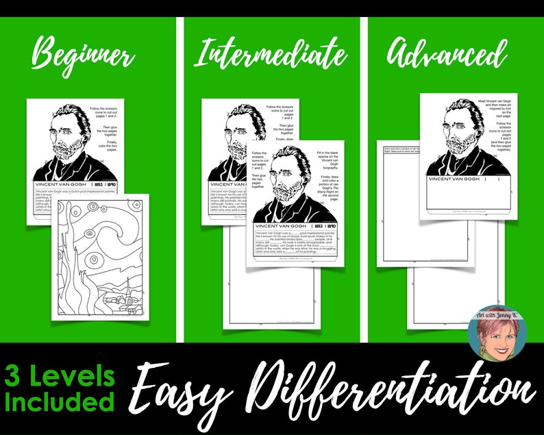 Meet the Master Artist: Vincent Van Gogh Fun Art History Activity ...