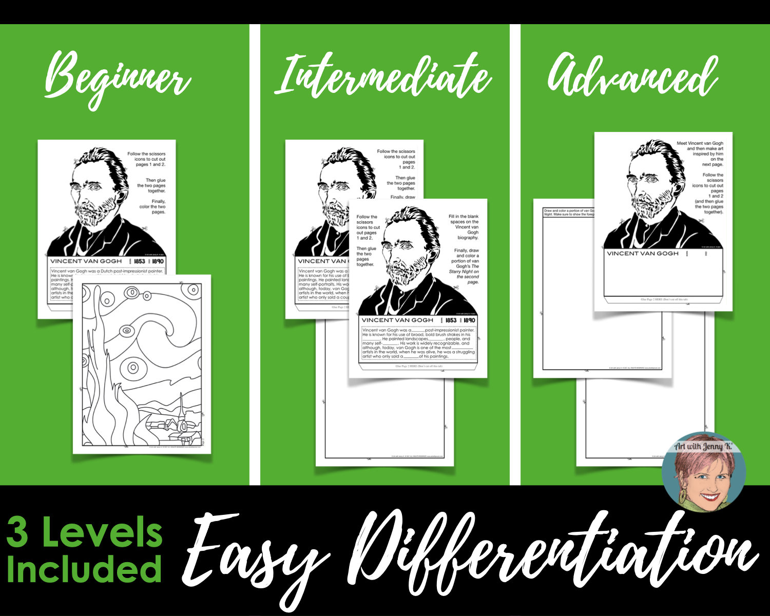 Meet the Master Artist: Vincent Van Gogh Fun Art History Activity ...