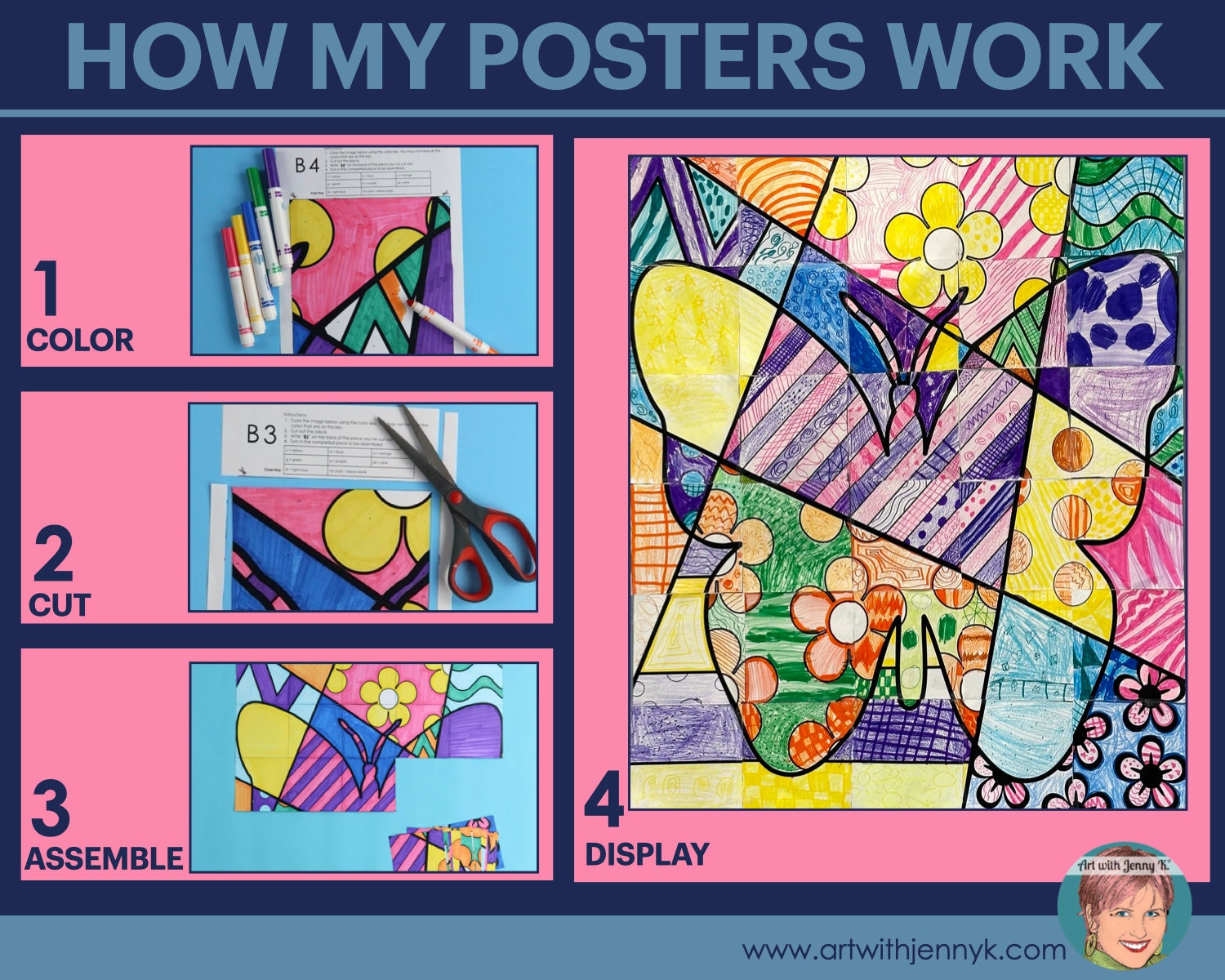 Printable Collaboration Butterfly Poster | Fun Art Activity to ...