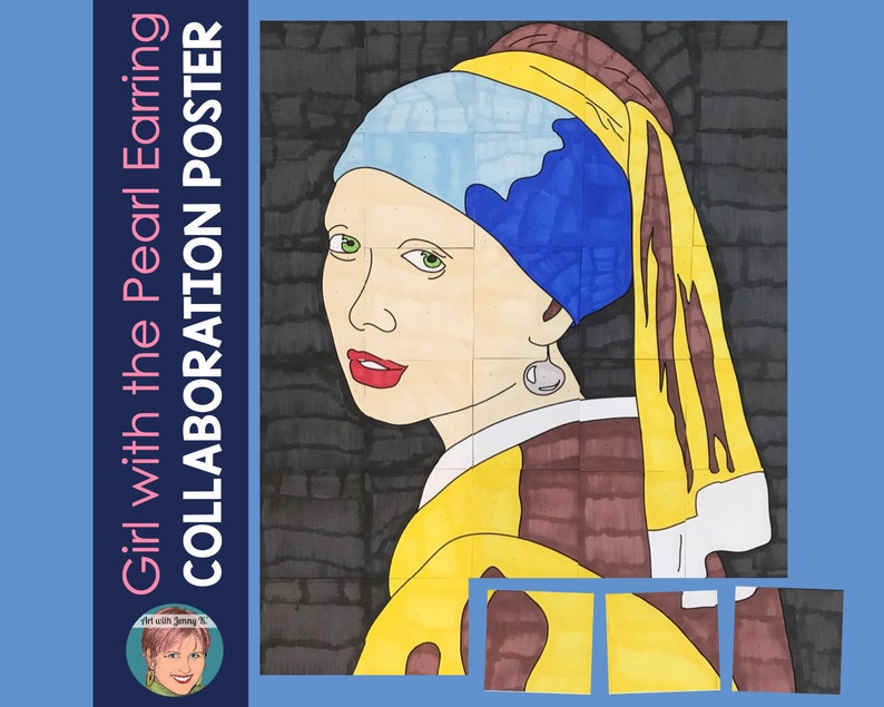 Printable "girl With a Pearl Earring" by Vermeer Collaboration ...