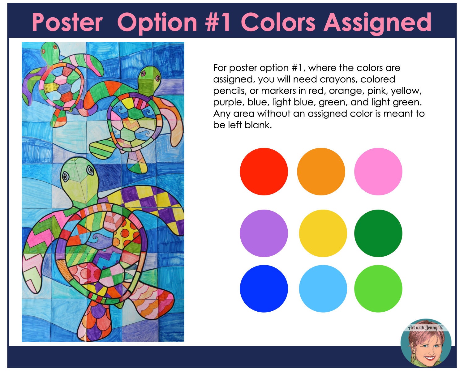 Printable Pop Art Sea Turtles Collaborative Poster | Fun Ocean Animals ...