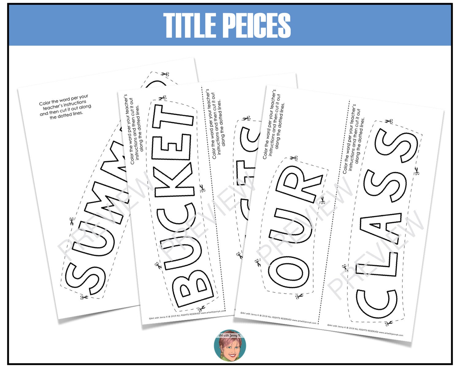 Printable Summer Bucket List Collaborative Tessellation Craft Project ...