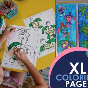 Printable Pop Art Sea Turtles Collaborative Poster | Fun Ocean Animals ...