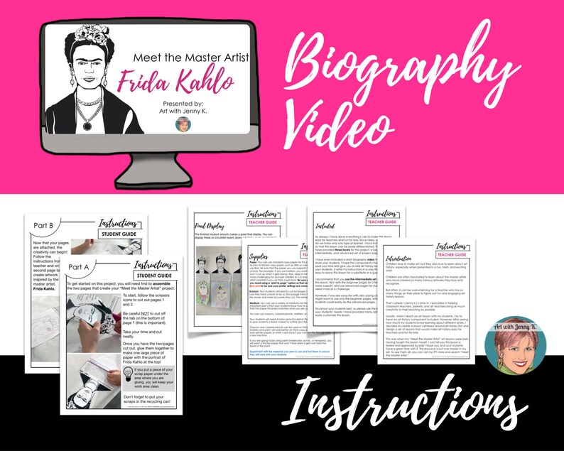 Meet the Master Artist: Frida Kahlo | Fun Art History Activity Lesson ...