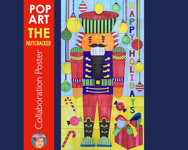 Printable Pop Art Holiday Nutcracker Collaborative Door Decor Poster ...