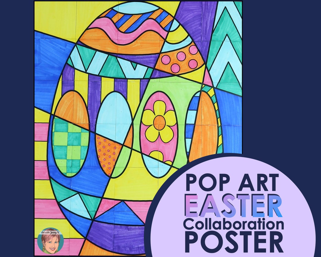 Printable Easter Egg Collaborative Coloring Poster | Fun Easter Arts ...