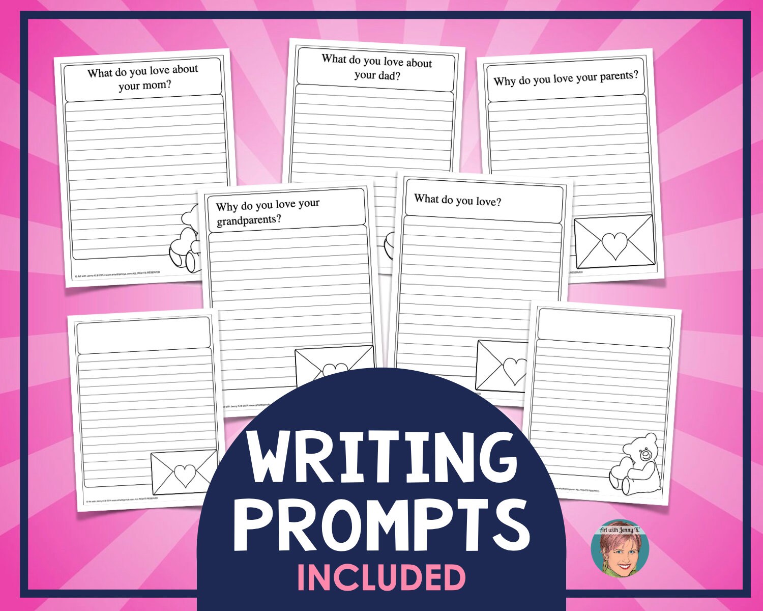 The Original Printable "pop Art" Valentine's Day Interactive Coloring ...