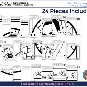 Printable Dr. Martin Luther King Jr Collaborative Coloring Poster Craft ...
