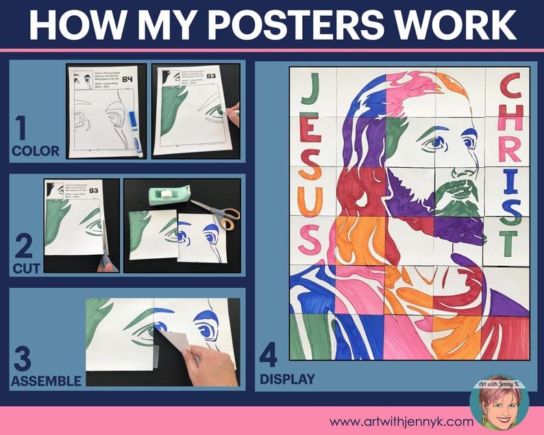 Printable Jesus Christ Collaborative Coloring Poster | Great Sunday ...