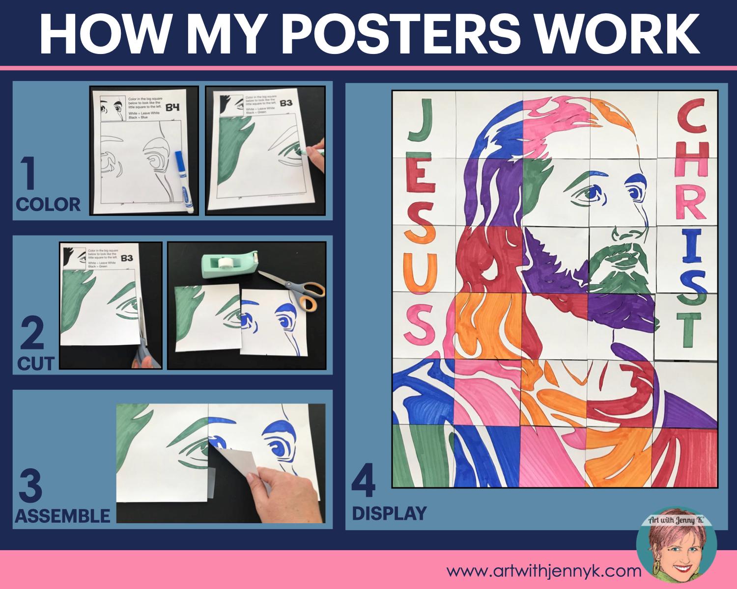 Printable Jesus Christ Collaborative Coloring Poster | Great Sunday ...