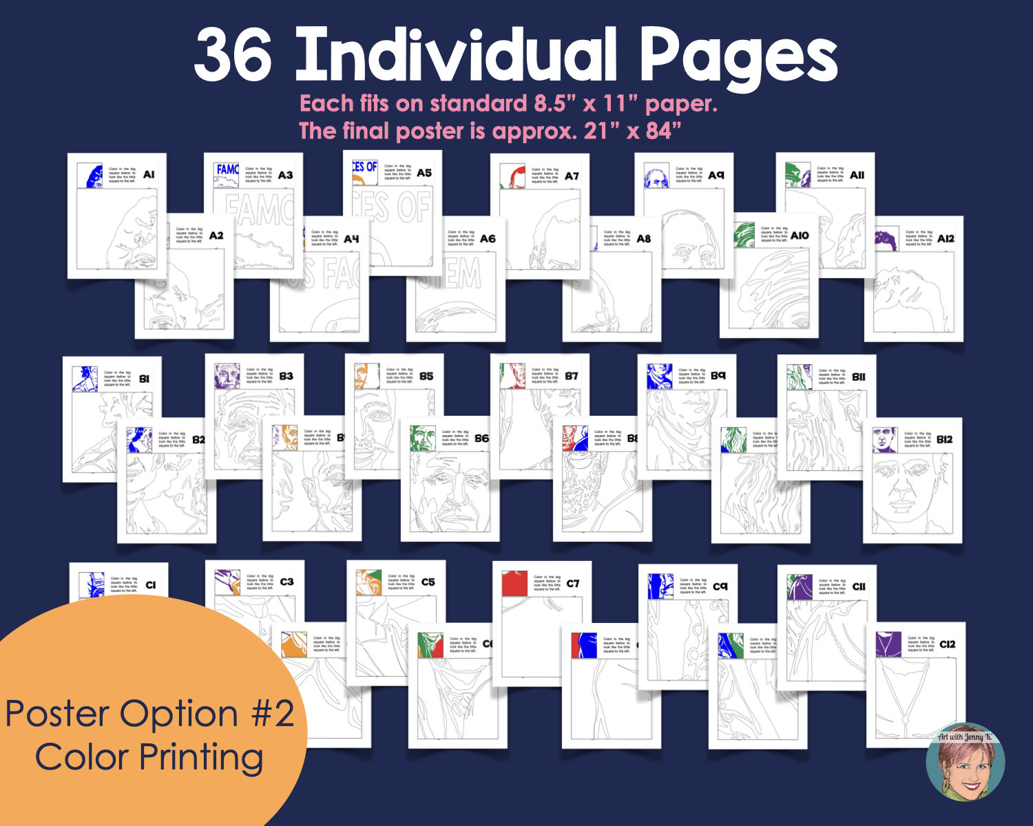 Printable Famous Faces of STEAM Collaborative Poster Inspirational STEM ...