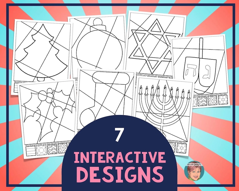 Holiday Timesaver!! NO PREP Printable "pop Art" Christmas and Hanukkah ...