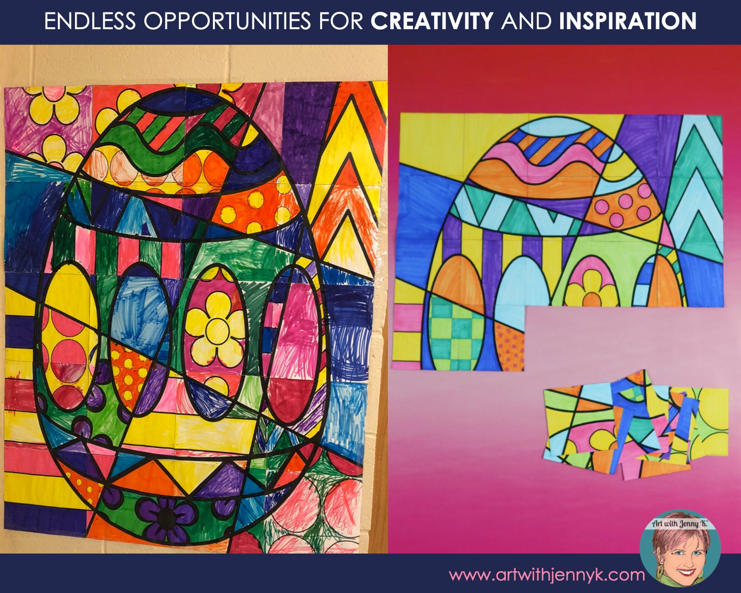 Printable Easter Egg Collaborative Coloring Poster Fun Easter Arts and ...