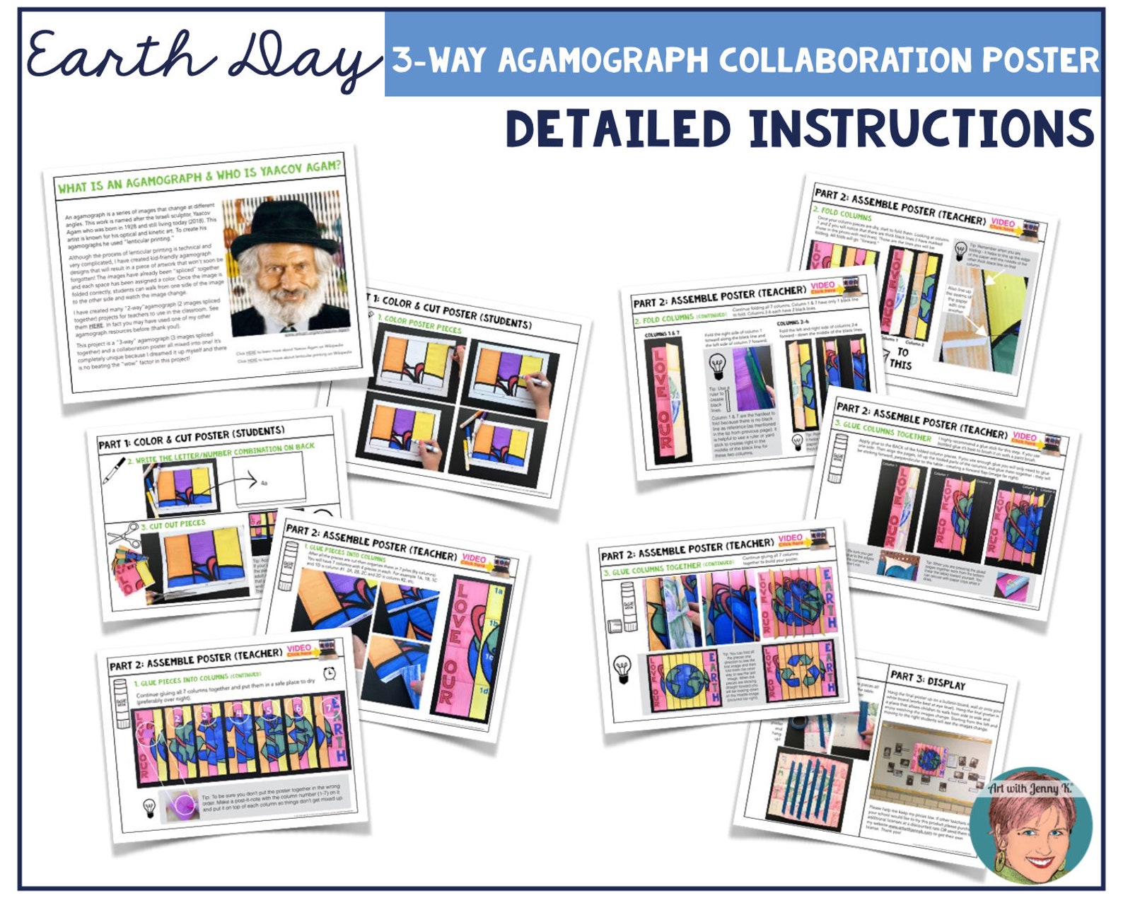 Unique Earth Day Activity for Kids! | PRINTABLE 3D Earth Day Agamograph ...