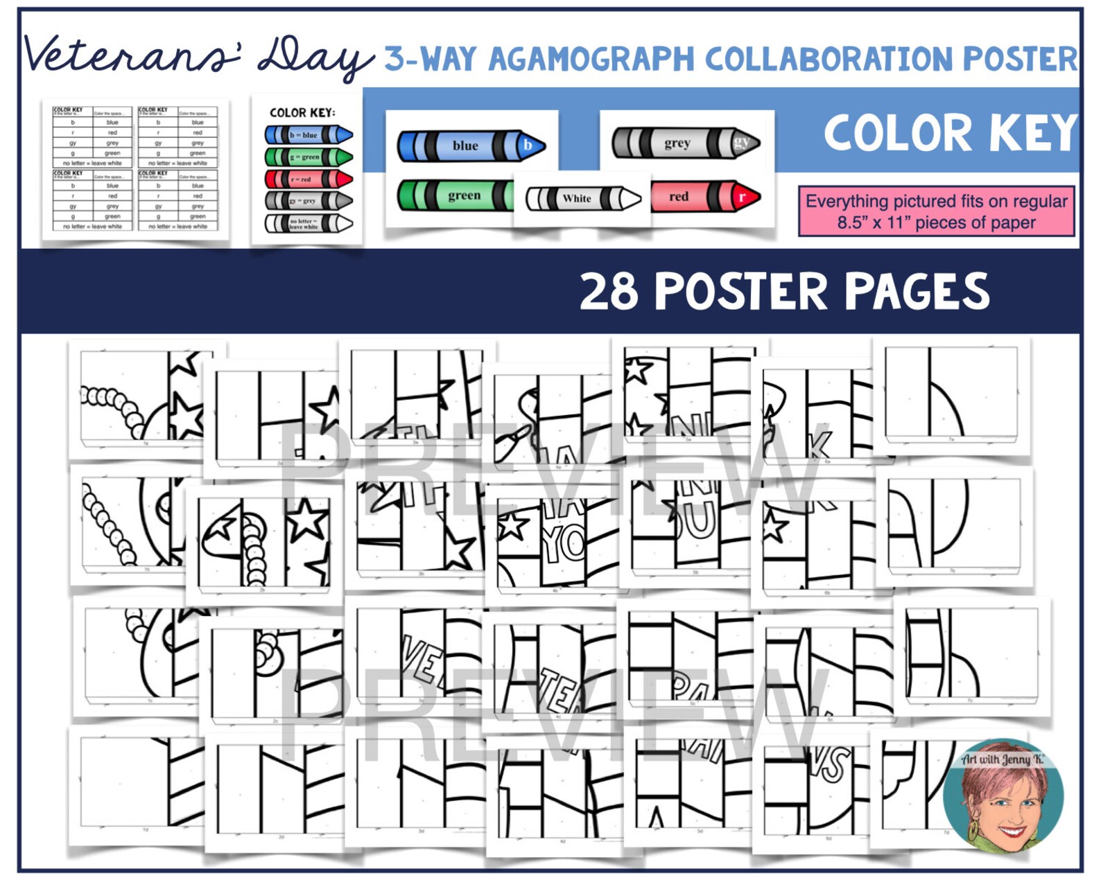 Printable Veteran's Day Craft Activity for Kids | "thank You, Veterans ...