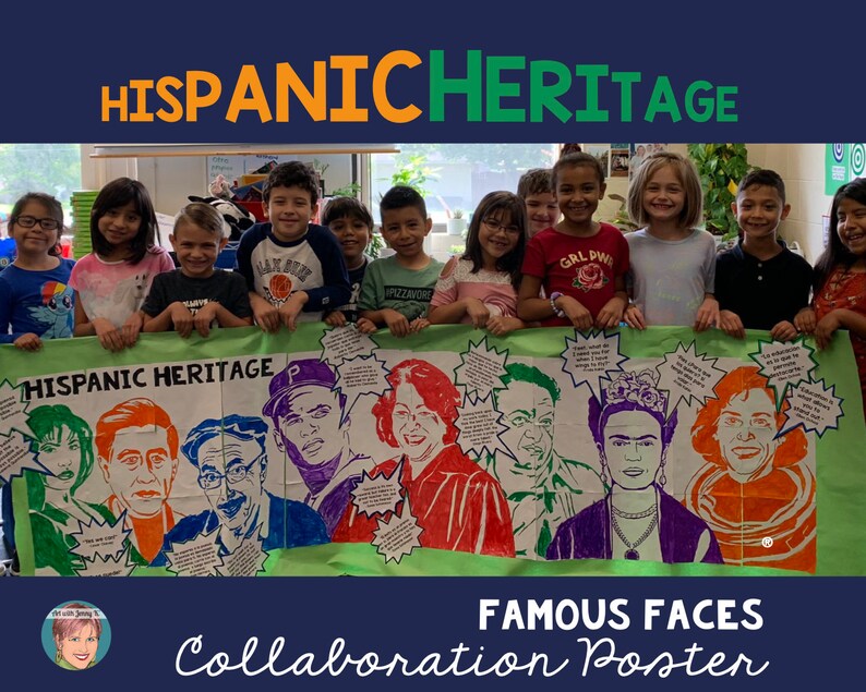 Printable Famous Faces of Hispanic History Collaborative Poster ...