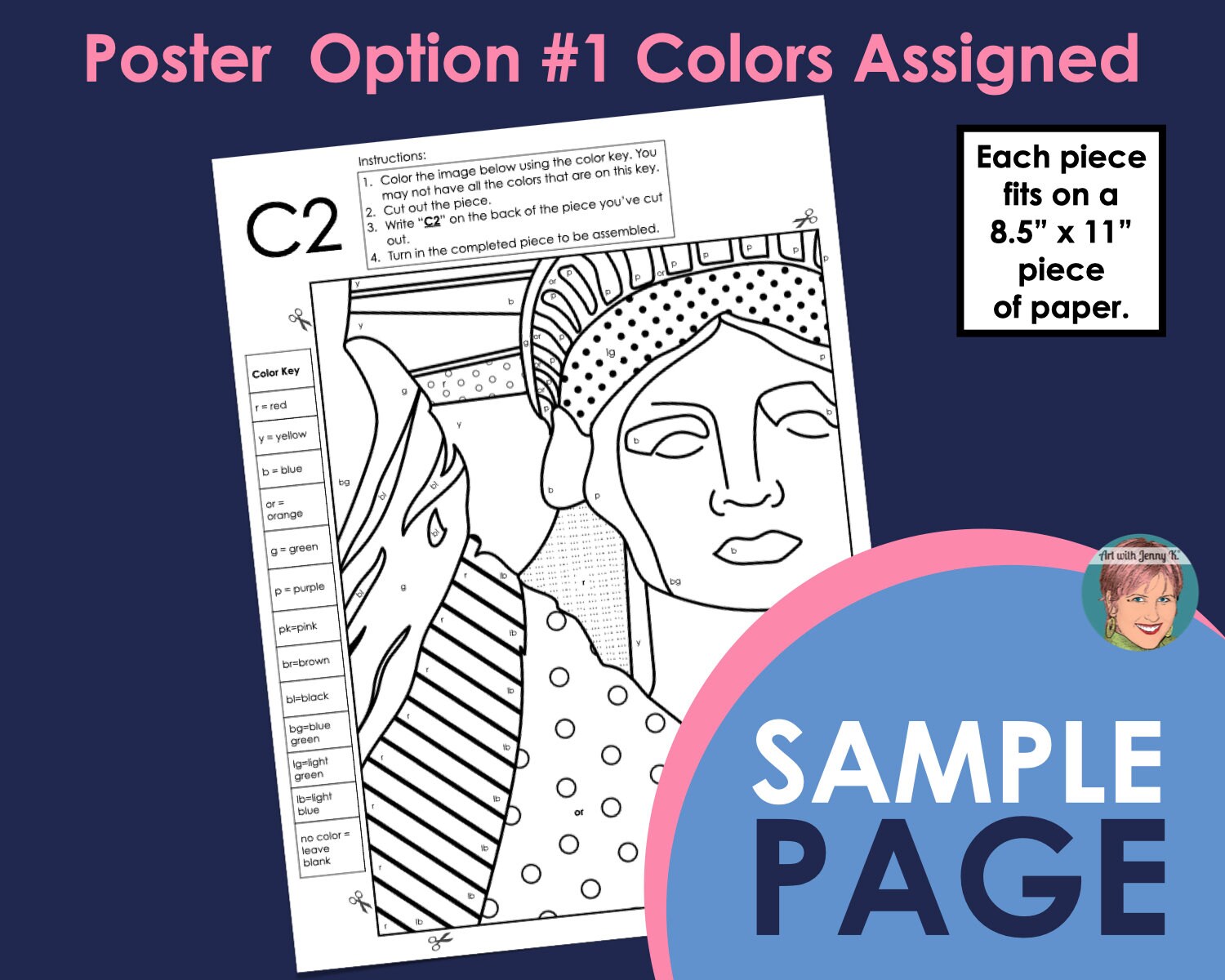 Printable Pop Art Statue of Liberty Collaborative Poster Fun Art ...