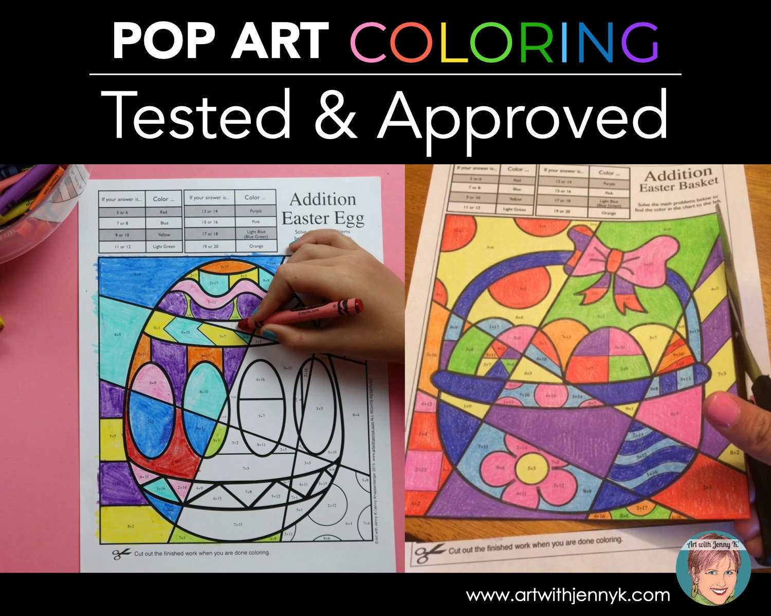 Easter Themed Color by Number Math Fact Review Coloring Pages | Fun ...