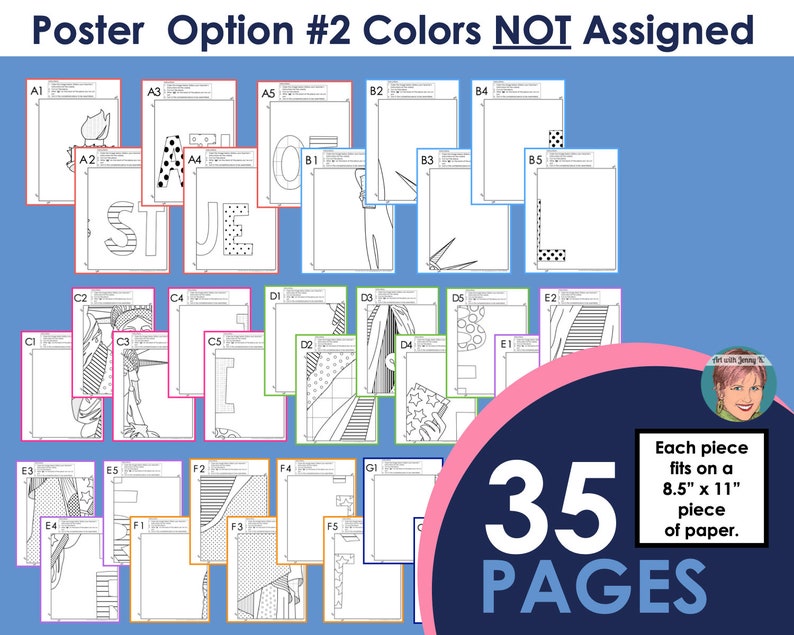 Printable Pop Art Statue of Liberty Collaborative Poster | Fun Art ...