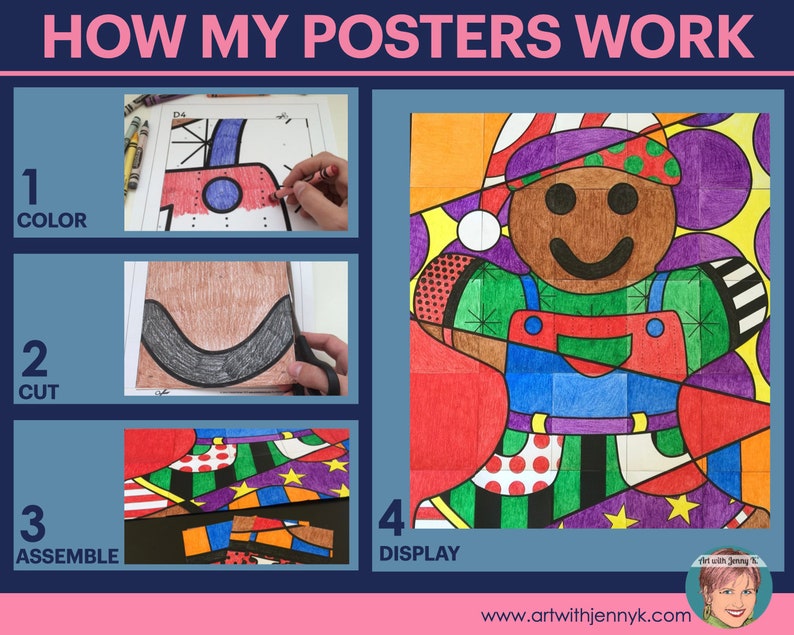 Printable DIY "pop Art" Gingerbread Man Door Decor | Great Christmas ...