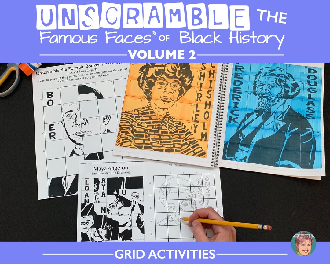 Black History Month Activity for Kids: Unscramble the Famous Faces® of ...