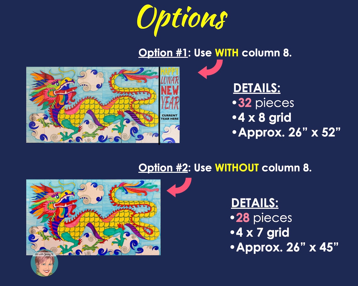 Printable 2024 Chinese New Year Pop Art Dragon Collaborative Poster ...