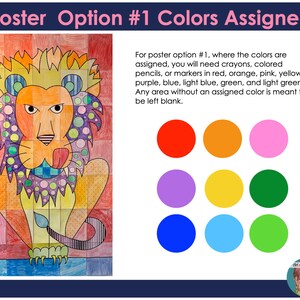 Printable Pop Art Lion Collaborative Poster | Fun Zoo Animals Activity ...