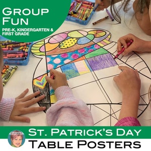 Printable St. Patrick’s Day Coloring Table Posters | Extra Large ...