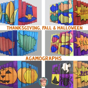 Thanksgiving, Halloween, and Fall Agamograph Art Craft – Printable ...