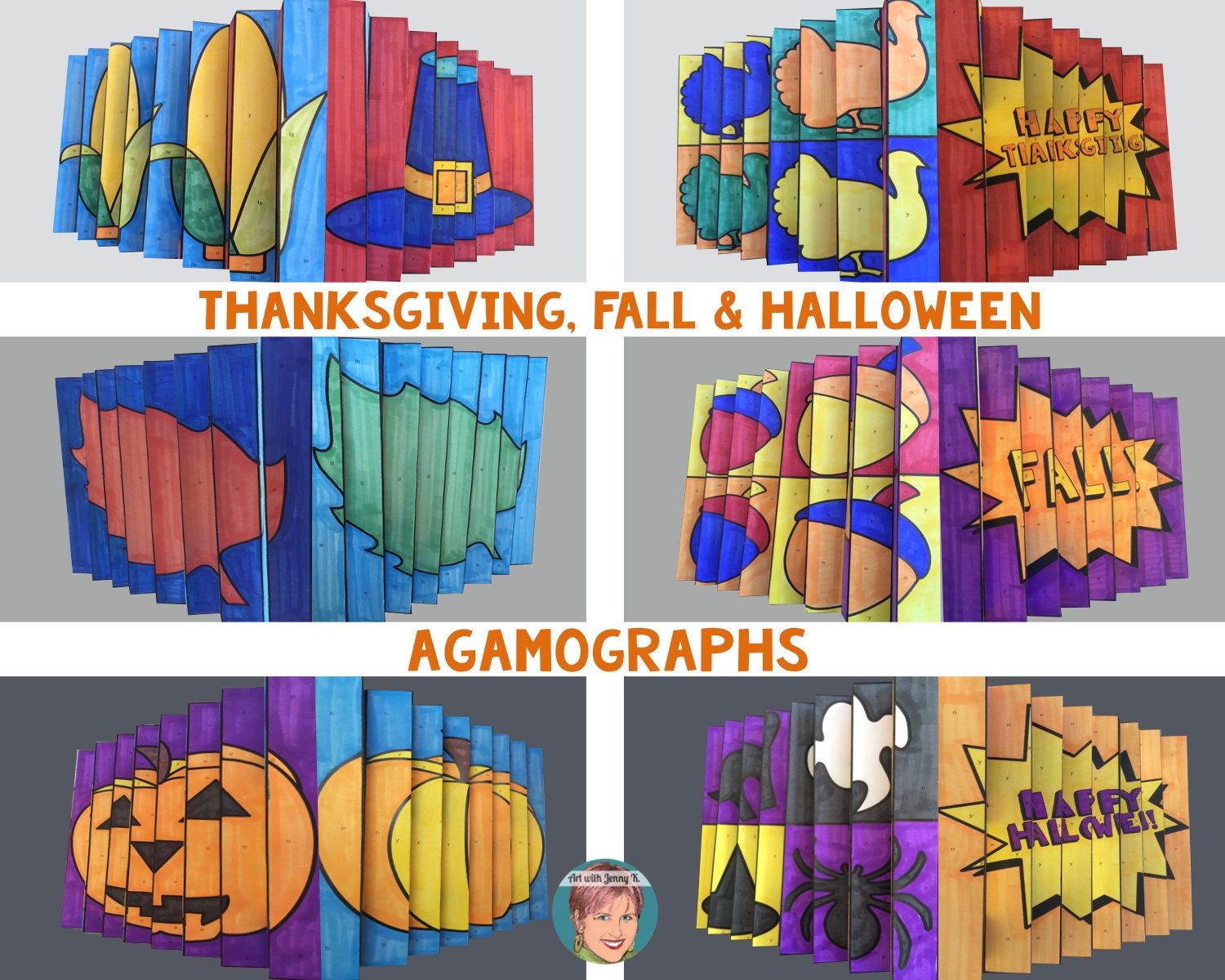 Printable Agamograph Designs for Thanksgiving, Fall and Halloween ...