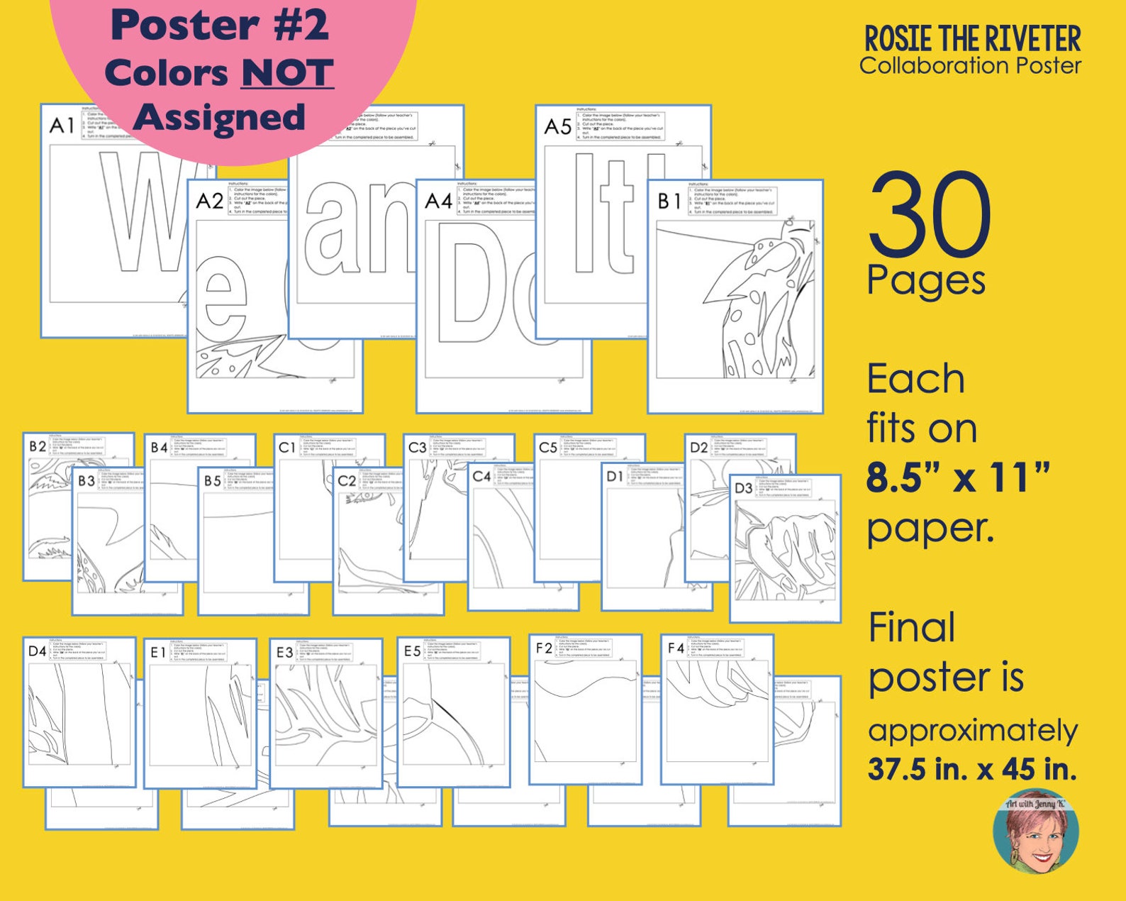 Printable Rosie the Riveter "we Can Do It" Collaborative Poster | Great ...