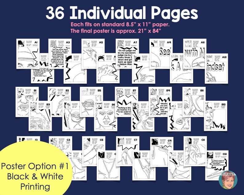 Printable Famous Faces Collaborative Growth Mindset Poster | Great ...