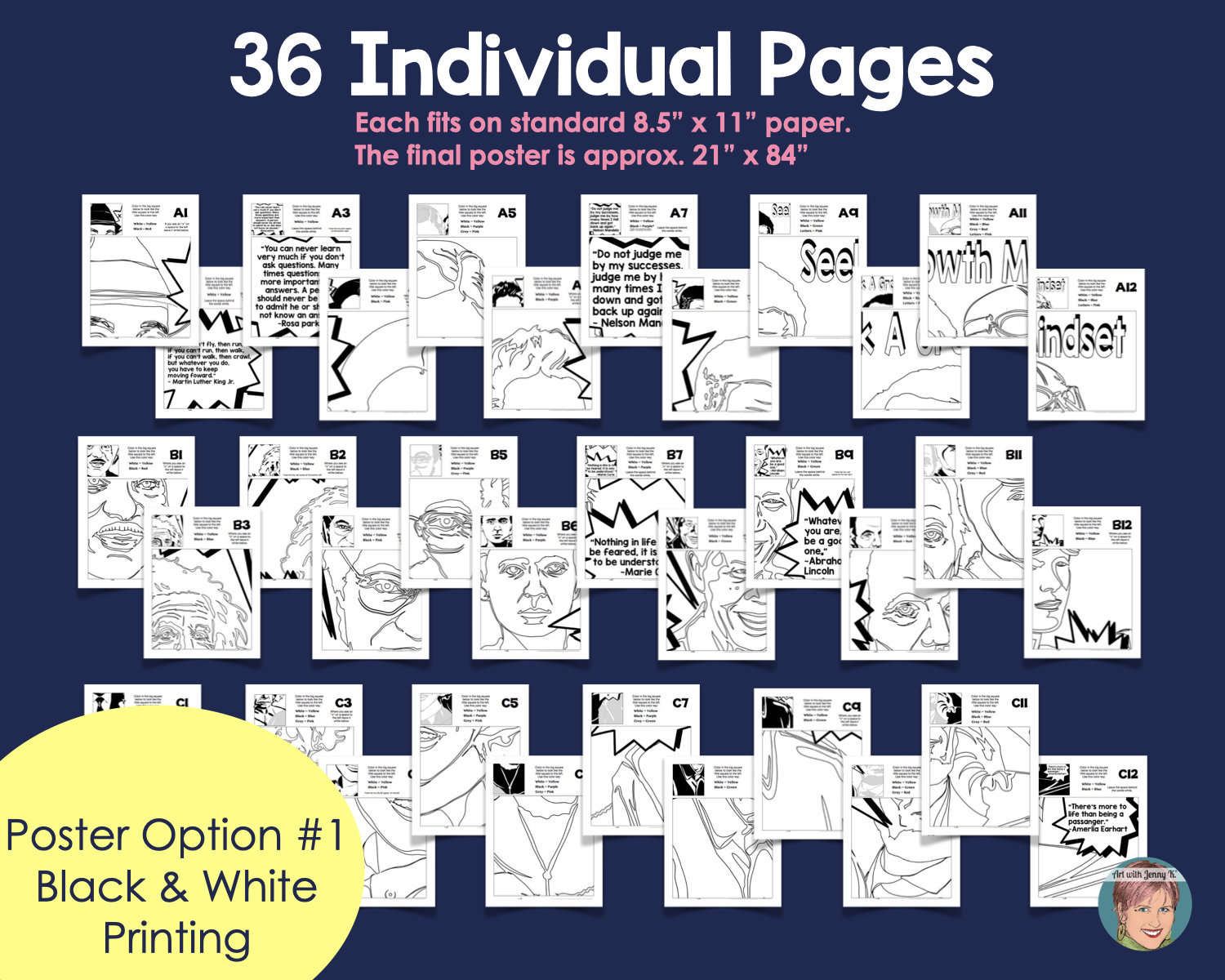 Printable Famous Faces Collaborative Growth Mindset Poster | Great ...