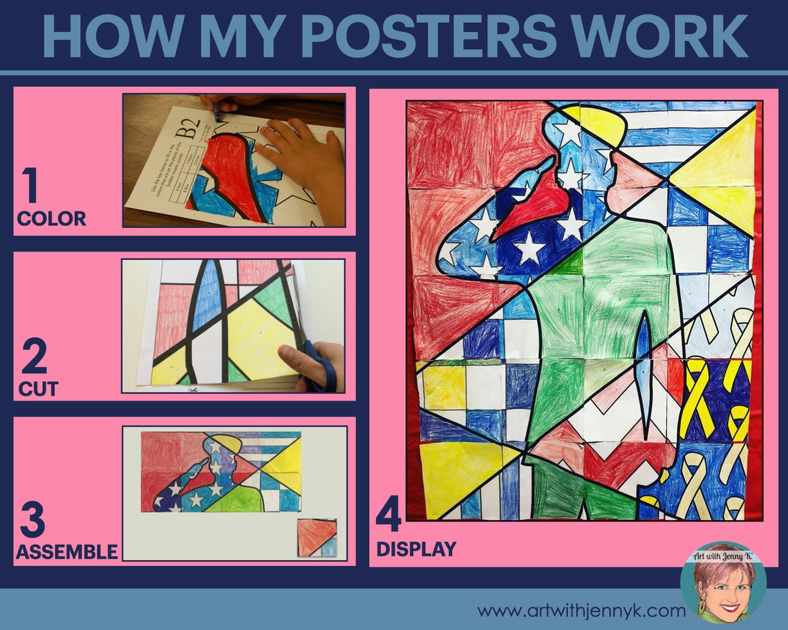 Printable Patriotic Soldier Classroom Collaborative Poster Great ...