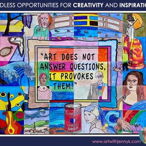 Printable Art-inspiration Collaboration Poster | "art Does Not Answer ...