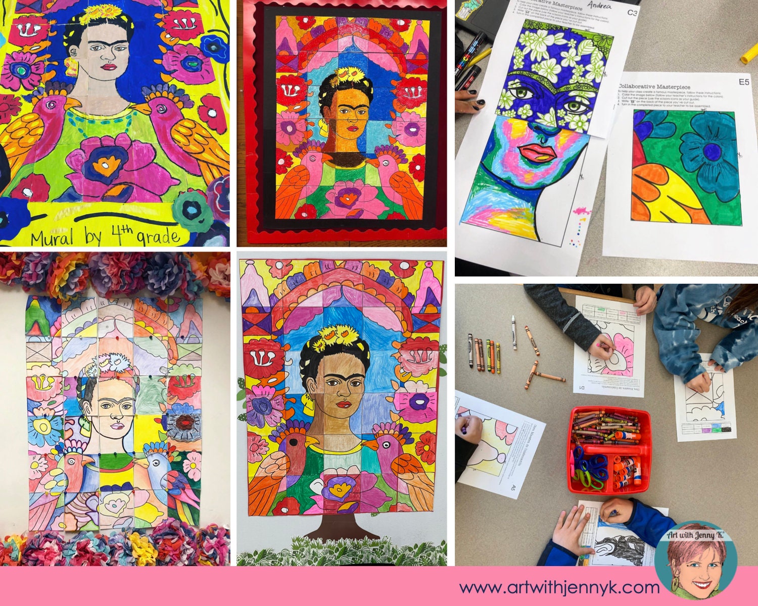 Printable the Frame by Frida Kahlo Collaborative Poster w/spanish ...