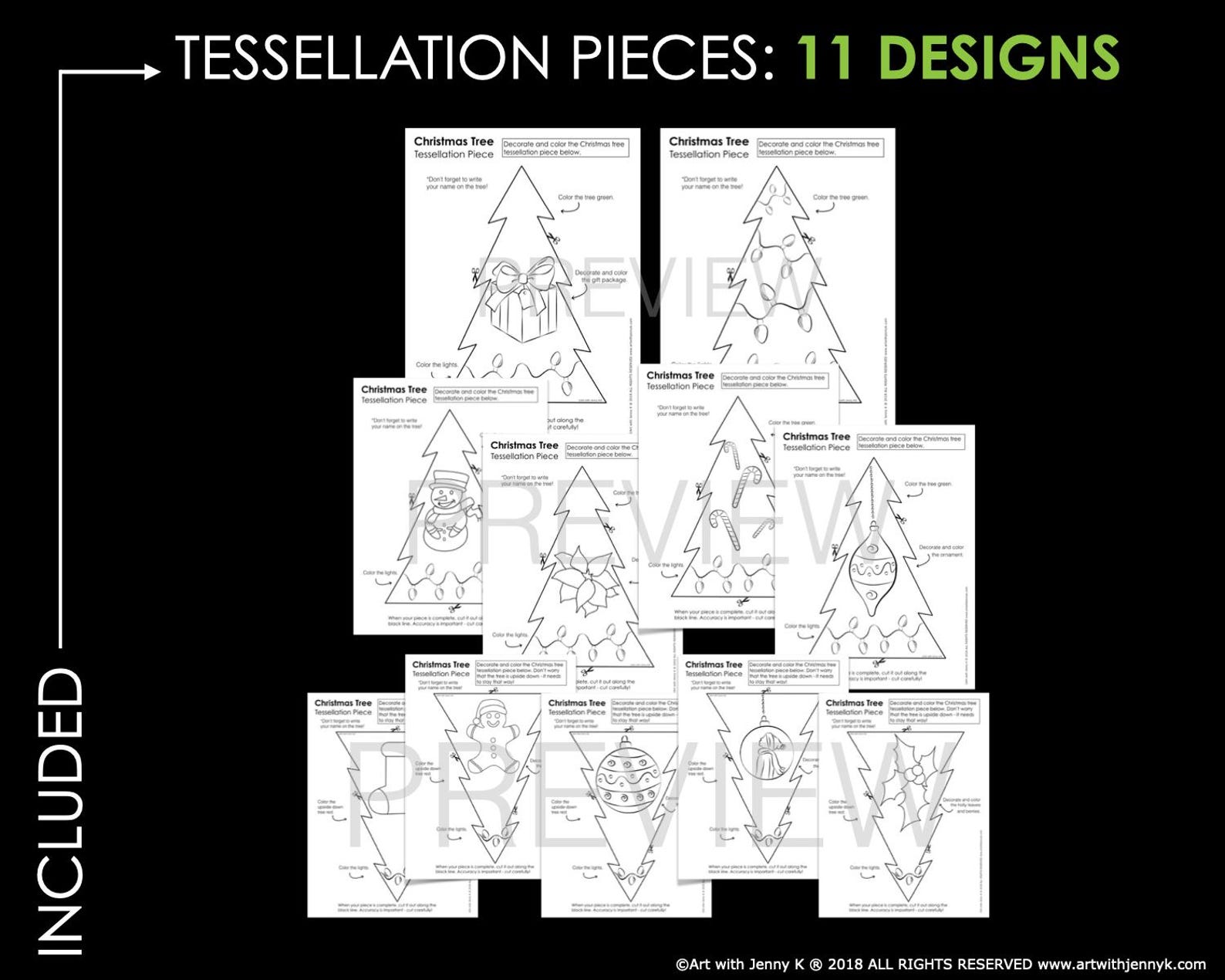 Printable Tessellation Christmas Tree - A Favorite Classroom Arts ...