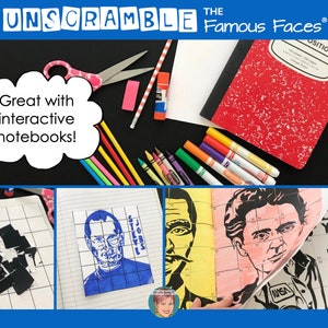 Unscramble the Famous Faces of STEM Printable | Fun STEM/STEAM Art ...